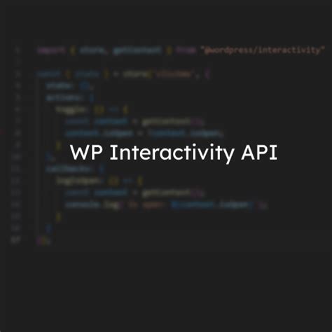 using the wordpress interactivity api without using blocks and