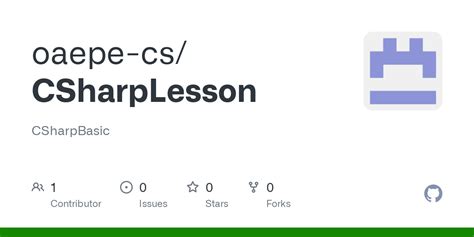 GitHub Oaepe Cs CSharpLesson CSharpBasic