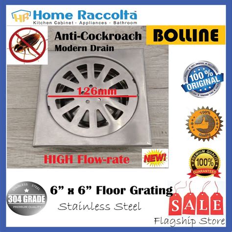 Stainless Steel Floor Trap Floor Grating Bolline 6x6 Anti Cockroach