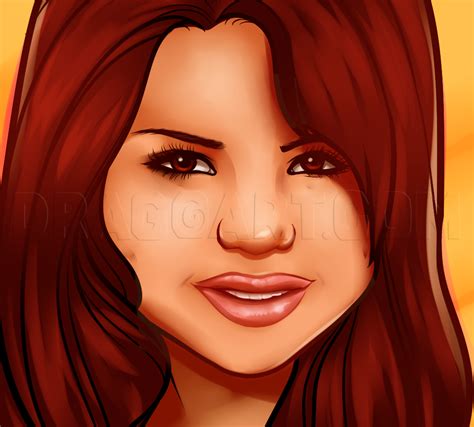 Selena Gomez Drawing Step By Step