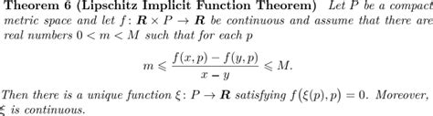 Real Analysis A Lipschitz Implicit Function Theorem Mathematics