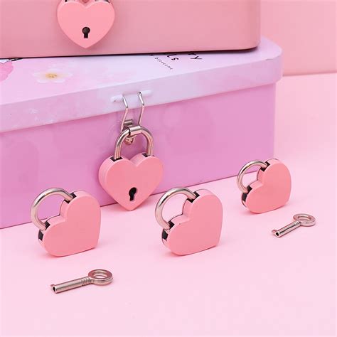 Yirtree Small Lock With Keys Heart Lock Mini Lock Locker Decor Diary Lock For Diary Book