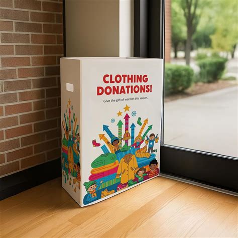 6 Pack Clothing Donation Bins Reuseable Plastic Donation Trash Can 223 Gallons