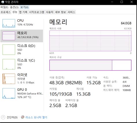 메모리를 너무 잡아먹는데 뭐가 문젤까요 디지털 컴퓨터폰it 에펨코리아