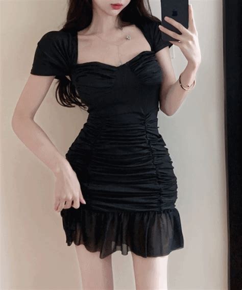 [주문폭주ღ] 쫀쫀 여리핏 에리즈 셔링 원피스 여리여리 골반생성 몸매보정 슬림핏 섹시 글램 꾸안꾸 머메이드 셔링 봄 여름