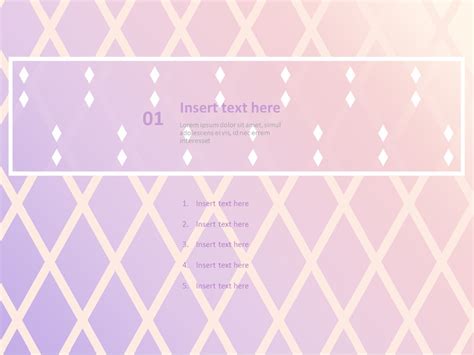 파스텔 퍼플 그라데이션 다이아몬드 패턴 무료 프리젠테이션 템플릿