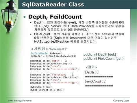 Adonet Sqldatareader Class Ppt Download