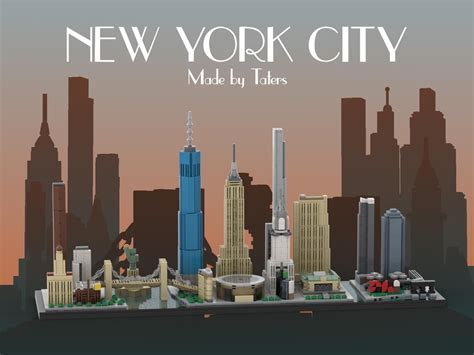 Lego Moc New York City Skyline By Taters Rebrickable Build With Lego