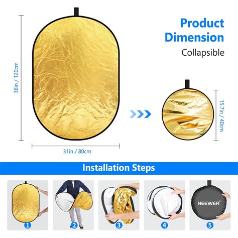 Neewer 5 In 1 Portable Lighting Reflector Diffuser Kit Neewer