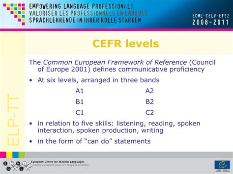 Ppt Training Teachers To Use The European Language Portfolio