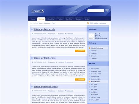 free html css templates for downloading crystalx free html templates