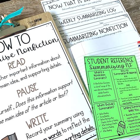 Summarizing Nonfiction Graphic Organizer