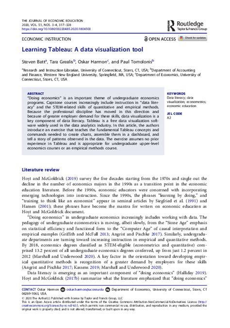 Pdf Learning Tableau A Data Visualization Tool