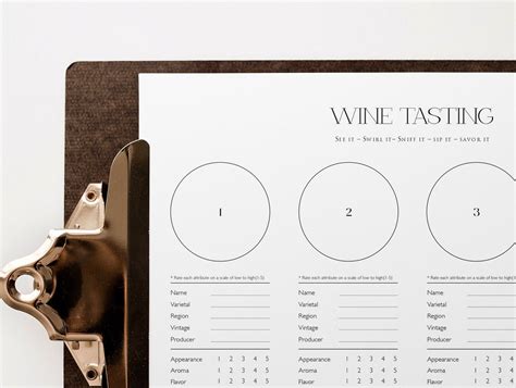 Wine Tasting Notes Template Ablebionics