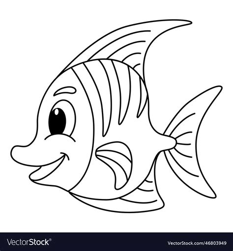 Fish Cartoon Coloring Page
