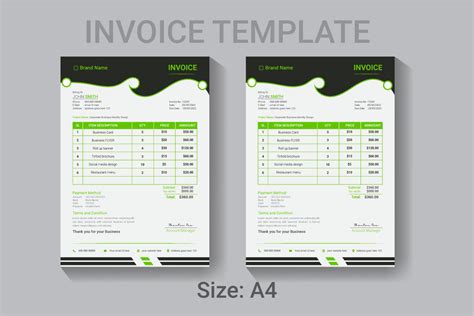 Modern Editable Invoice Design Layout Graphic By Graphicoptic