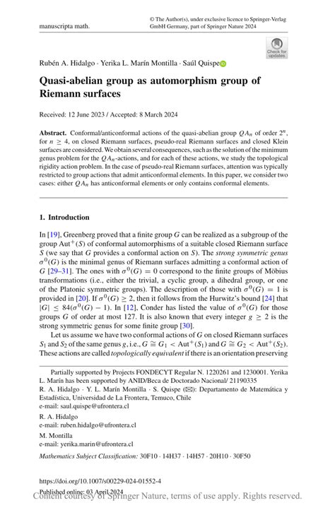 Quasi Abelian Group As Automorphism Group Of Riemann Surfaces