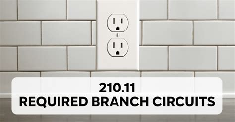 Required Branch Circuits NEC Electrician U