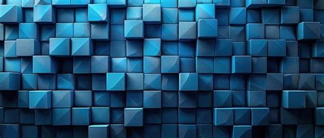 Abstract Blue Geometric Pattern Premium AI Generated Image