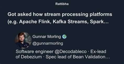 Got Asked How Stream Processing Platforms Eg Apache Flink Kafka