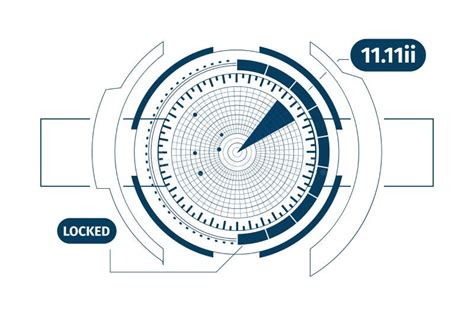 radar hud interface composition stock vector illustration of
