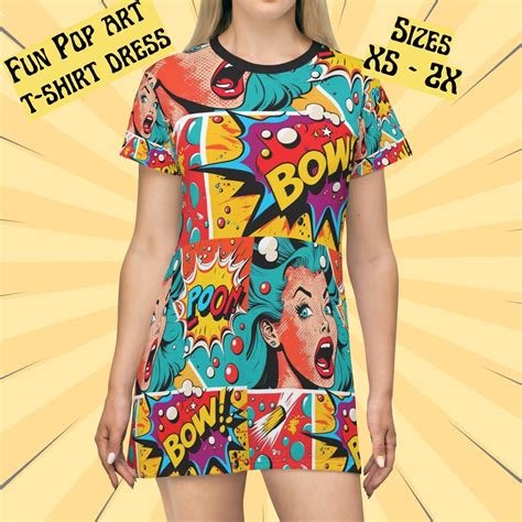 Pop Art Comic Strip Dress Retro Comics Dress 70s Retro Dress Andy