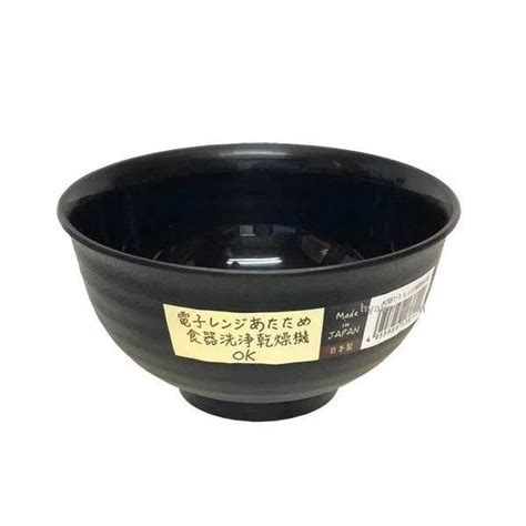 Japanese Bowl Donburi Bowl Black Microwave Safe 14cm Neo Tokyo