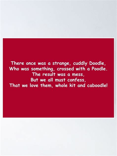 Doodle Labradoodle Goldendoodle Bernadoodle Sheepadoodle Poem Ditty