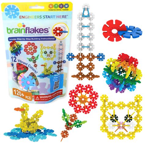 Brain Flakes Starter Set Multicolor 12 Colors 120 Pieces