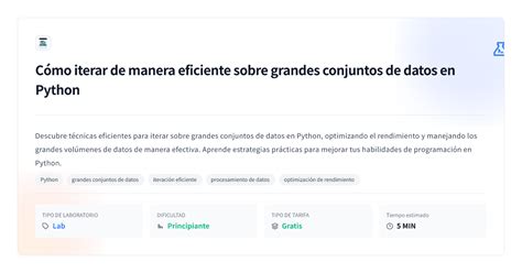 Cómo Iterar De Manera Eficiente Sobre Grandes Conjuntos De Datos En