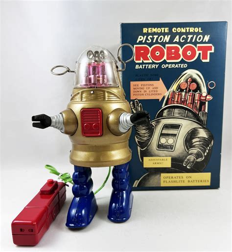 Robot Battery Operated Remote Control Tin Robot Robot Robby Ha Ha Toy