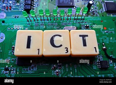 Ict Information And Communication Technology Scrabble Letters Word