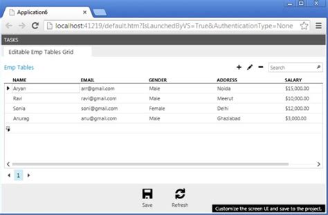 How To Design Screen By Using Editable Grid Screen In LightSwitch Visual Studio