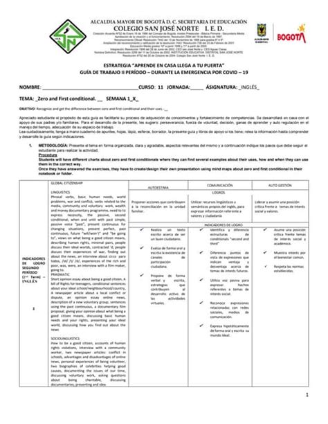 second and third conditional pdf