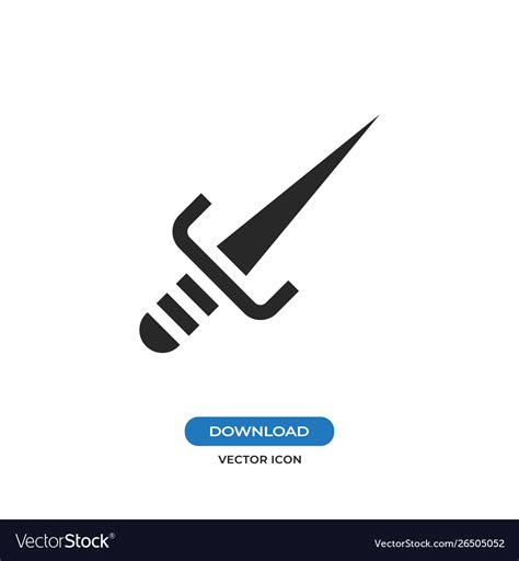 Sai Dagger Icon Royalty Free Vector Image Vectorstock