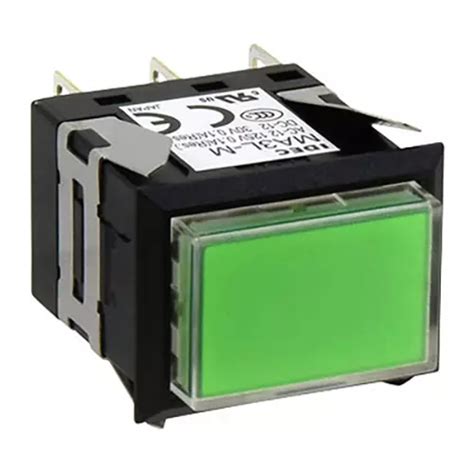 Buy Idec Ma Series Illuminated Push Button Switch 18h×24w Mm Flange Ma3l M6311g Online In India