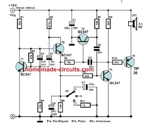 5 Simple Siren Circuits You Can Build At Home Homemade Circuit Projects