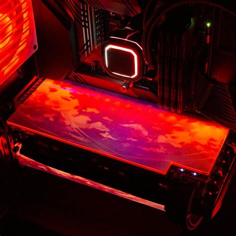 Custom RGB GPU Backplate Anime Sky Artist Syertse Etsy