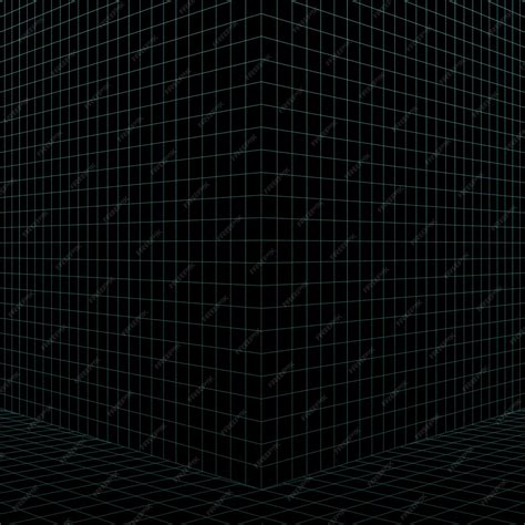 Premium Vector 3d Wireframe Perspective Lines Background Vector Illustration