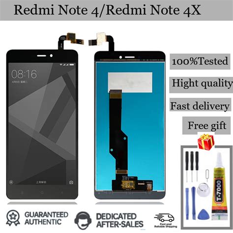 For Xiaomi Redmi Note 4 Note 4X LCD Display Screen Touch Panel Digitizer Assembly Replacement