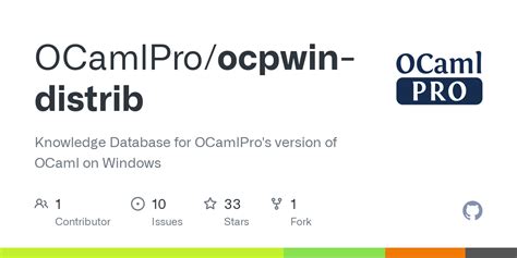 Github Ocamlpro Ocpwin Distrib Knowledge Database For Ocamlpro S Version Of Ocaml On Windows