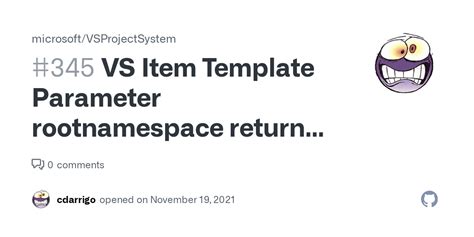 vs item template parameter rootnamespace returns incorrect value