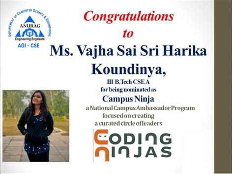 computer science and engineering anurag group of institutions