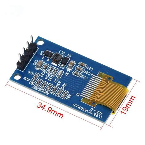 0 96 inch 4 pin oled display module sh1107 vertical screen module for arduino white roboticsdna
