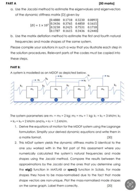 solved part a [50 marks] a use the jacobi method to