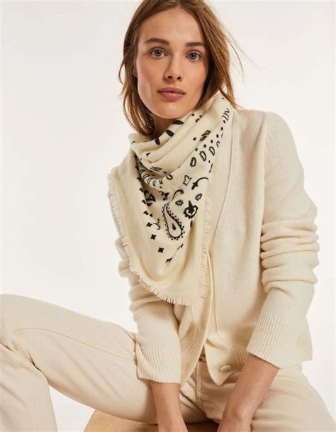 Bandana Hachiko Blanc Kujten Cashmere Sweater Women Cashmere Outfits