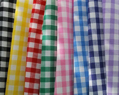 Various Colours Polycotton Fabric Gingham Checks Croft Mill