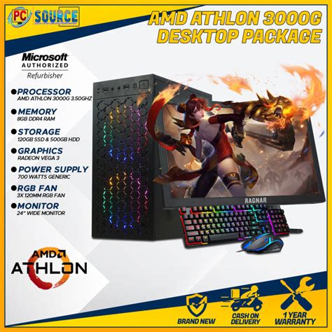 AMD Athlon G PC Set Computer Athlon G With Vega Graphics GB RAM DDR GB SSD