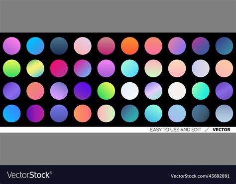 Set Of Gradients Modern Combinations Royalty Free Vector