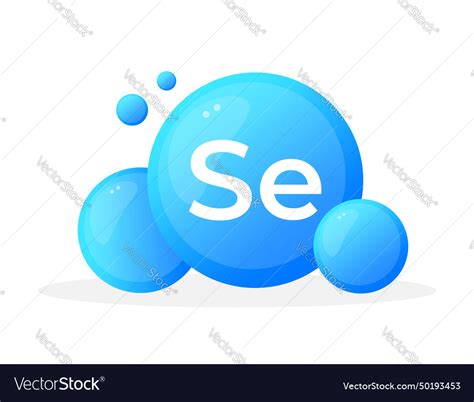 Minerals Selenium Se And Vitamin For Health Vector Image